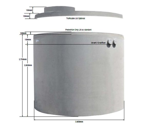 22,000L Concrete Tank - Basix Plastix